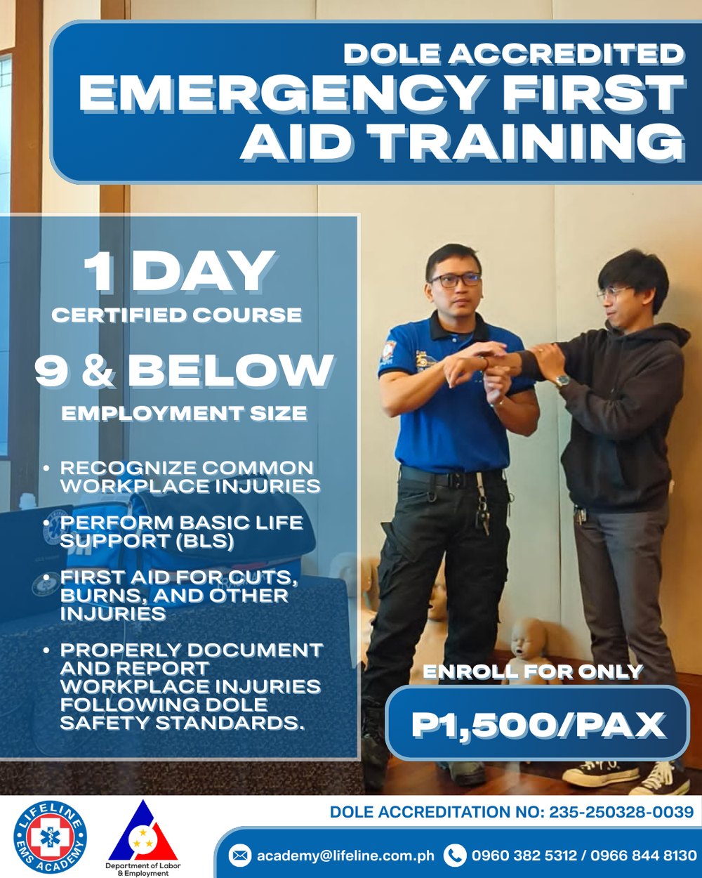 DOLE Certified First Aid Training – Lifeline 16911